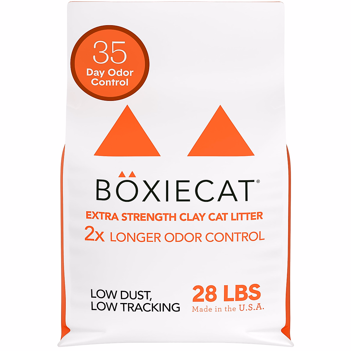 Boxie Extra Strength Cat Litter, 35-Day Odor Control, Clumping Clay, 28lb