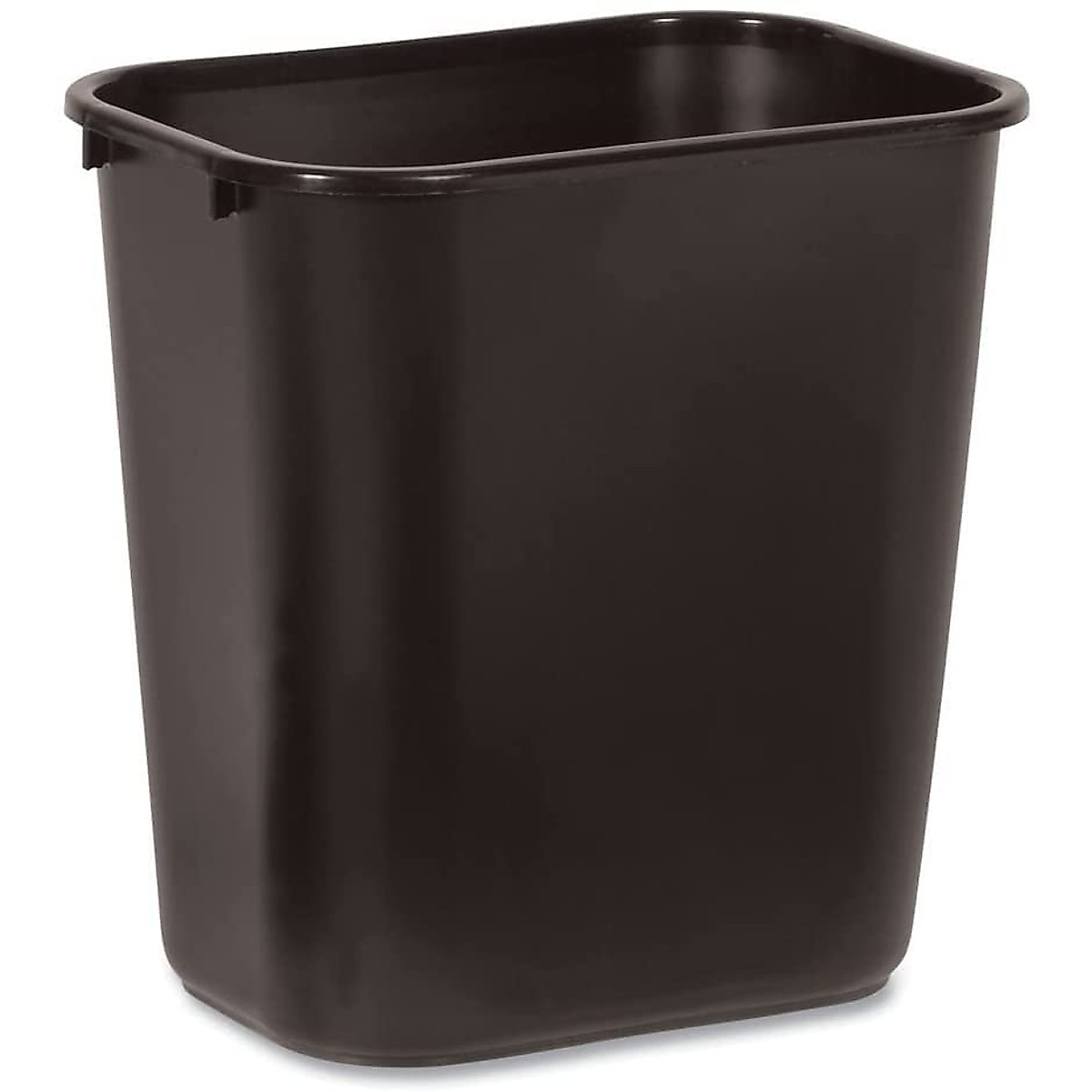 Rubbermaid Commercial Rubbermaid 295600BK Deskside Plastic Wastebasket, Rectangular, 7 gal, Black (2)