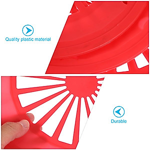 DOITOOL 10pcs Grill Plate Round Bbq Paper Plate Trays Disposable Plates Holder Bbq Plate Tray Floral Paper Plates Snack Platter Colorful Plates Picnic Plate Tray Thing Plastic Food Travel