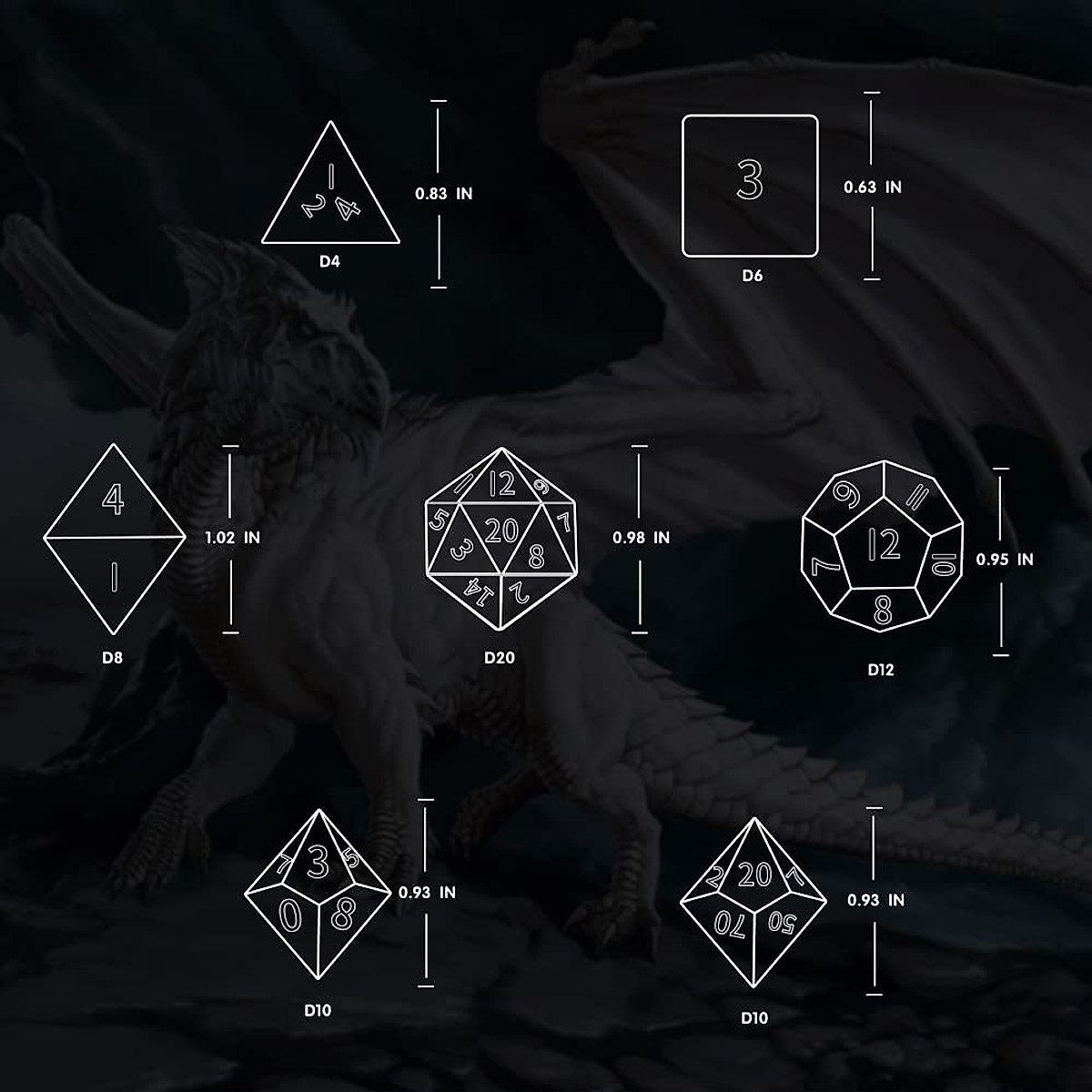 Polyhedron Dice Set of DND Resin Dice Set Green Dice Set D&D Skull Dice Dungeons and Dragons Dice of D&D Sharp Edge Dice RPG Dice of Dice Game