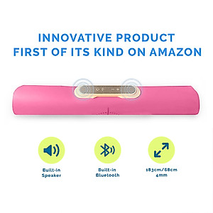 COOLU Innovative Yoga Mat For Home Workout And Outdoor Exercises - Non-Slip Thick Yoga Mat for Fitness, Pilates, Stretching - Eco Friendly Pink Yoga Mat For Working Out for Women and Men