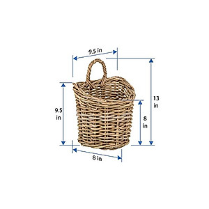 Kobo Wall Basket, Small, Gray-Brown