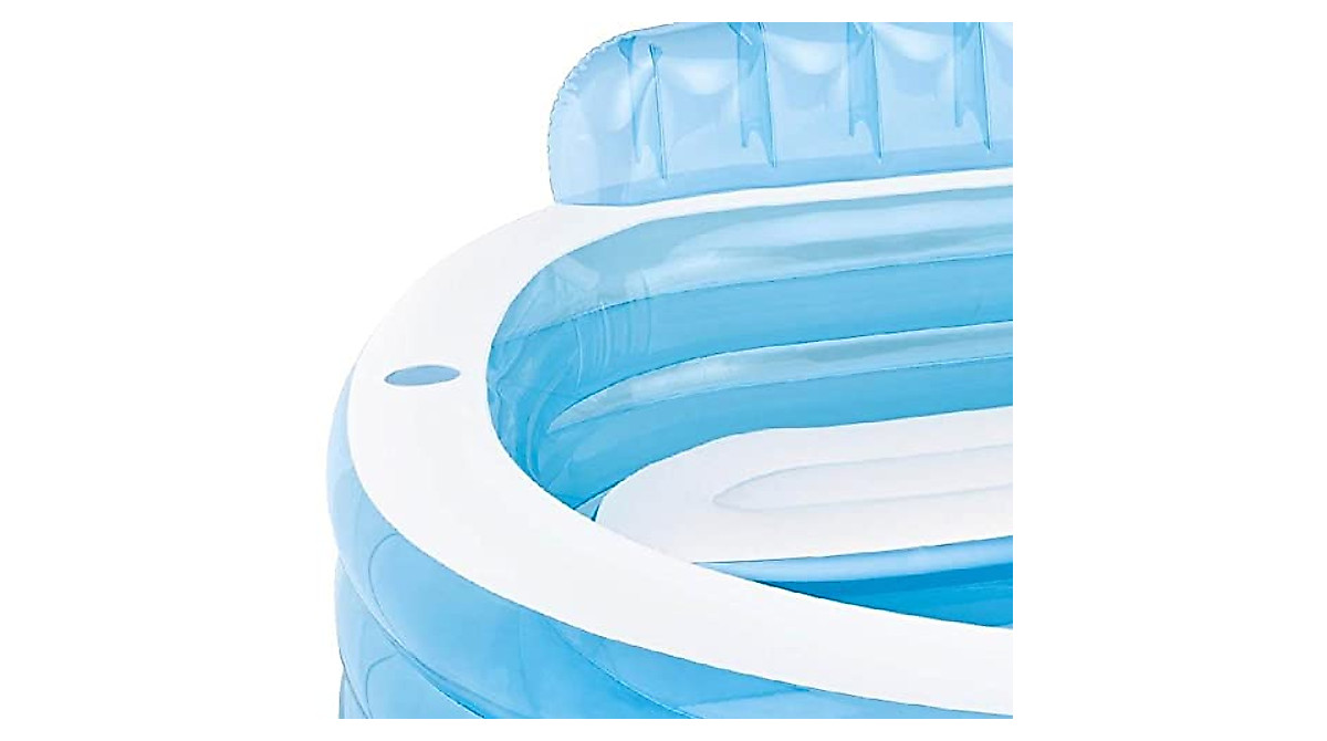 Intex Inflatable Swimming Pool with Lounge Bench