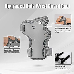 LANOVAGEAR Kids Helmet Knee Pads Ages 2-8, Adjustable Toddler Bike Helmet Knee Elbow Wrist Pads for Skating Scooter Roller Skates Cycling Bicycle