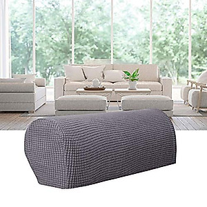 BORDSTRACT 2PCS Armrest Covers, Thick Couch Cover Armchair Slipcovers, Stretch Sofa Arm Covers Protector, for Chair Sofa Recliner Waterproof Dustproof(Light Gray)