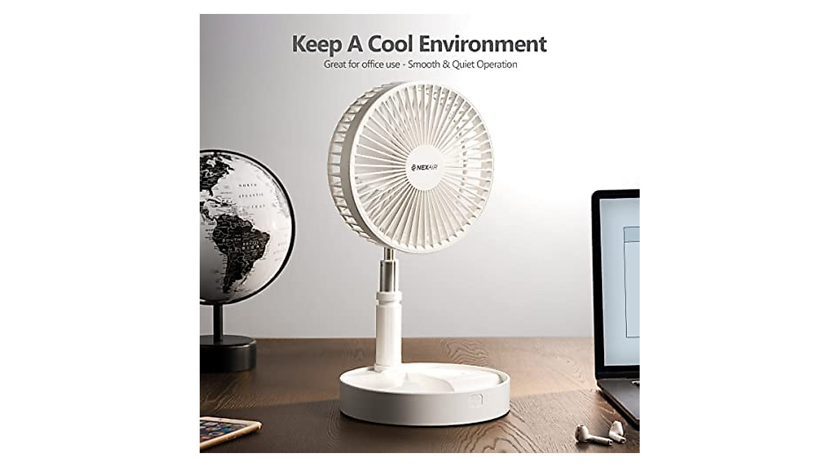 NEXAIR Premium 4-Speed Foldable Fan – Compact & Quiet