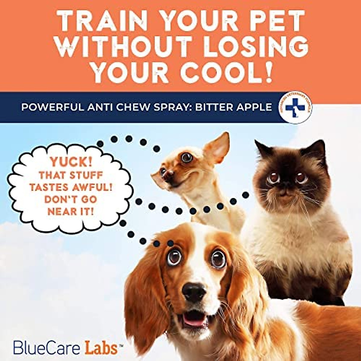 Bitter Apple Spray for Dogs to Stop Chewing Furniture & Paws - 5X Strength Pet Corrector Anti Chew Deterrent No Chew Spray Alcohol Free Non Toxic & No Sting - Indoor & Outdoor Safe, Made in USA, 8oz.