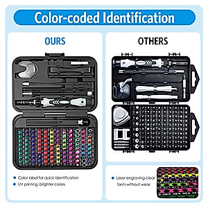 AMIR Precision Screwdriver Set, 132 in 1 Magnetic Screwdriver Set Kit, Electronics Repair Screwdrivers Tool Kit with 108 Magnetic Drill Bits for Repair Phone, Switch, Computer, etc
