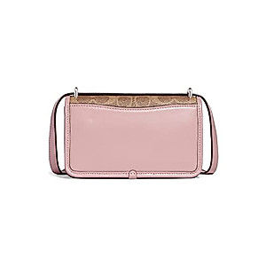COACH Color-Block Coated Canvas Signature Bandit Crossbody Tan Powder Pink One Size