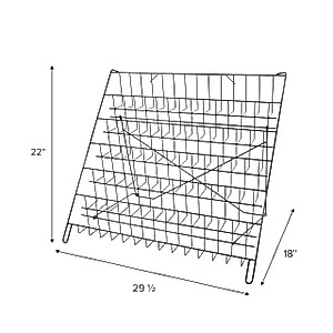 SSWBasics 6-Tier Black Wire Countertop Rack - 22"H x 29½”W x 18"D - Magazine Display Stand - Tabletop Book Display for Comics, Brochures, Cards, and Literature - Sleek, Sturdy, Collapsible Countertop