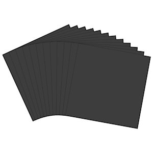 Frametory, 8x8 Black Uncut Picture Mat Boards, Backing Boards for Frames, Photos, Crafts - Pack of 12