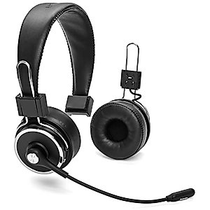 Blue Tiger Elite Plus Premium Single and Dual Ear Wireless Headset – Professional Truckers’ Noise Cancellation Head Set with Microphone – Long Battery Life, No Wires