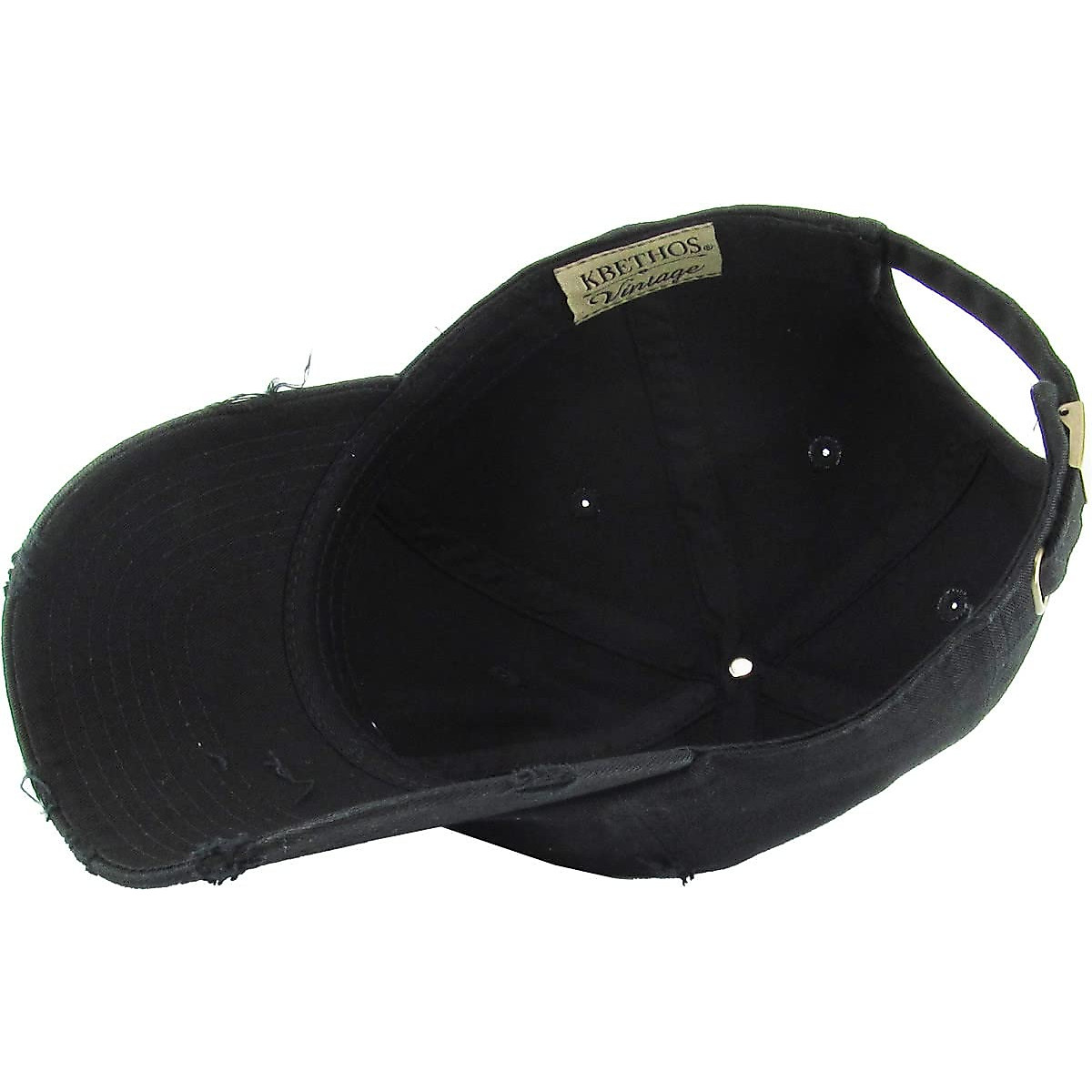 Distressed Baseball Cap KB4005 / Custom Hats/Embroidery Hats/Monogram Hats/Custom Caps (Black)