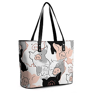 Womens Handbag Pigs Leather Tote Bag Top Handle Satchel Bags For Lady