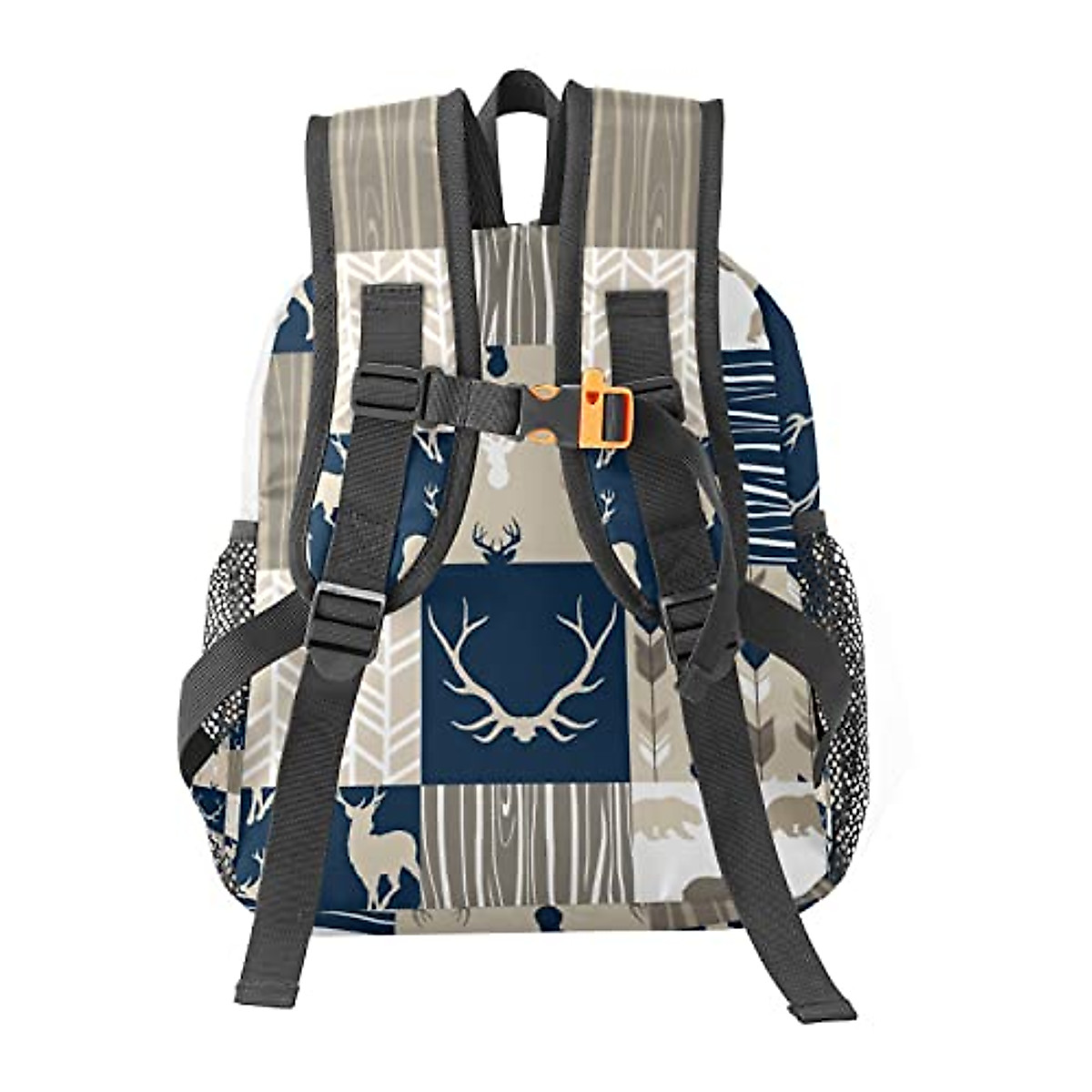 Eiis Woodland Forest Deer Bear Personalized School Backpack for Teen Kid-Boy /Girl Toddler Daypack Kindergarten One Size P22889 P22889