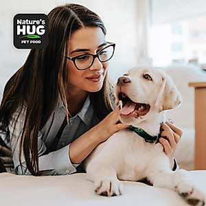 Nature's HUG Dry Dog Food, Puppy-Medium & Large Breeds, 20 lb. Bag, Chicken Flavor Plant-Based Protein Vegetarian Kibble, Grain-Free, Allergen-Free, Complete Protein & Balanced Nutrition