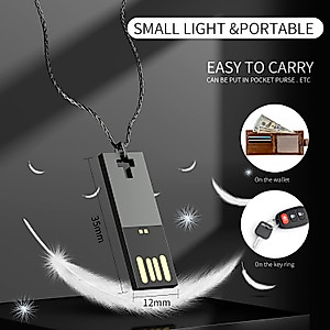 USB Flash Drive- Thumb Drive Memory Stick Pen Drive 128GB Necklace Metal Style Keychain Design (128.gb, Gun Color)