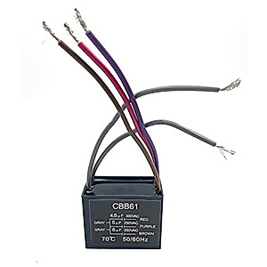 New Motor Ceiling 5 Wire Ceiling Fan Capacitor CBB61 4.5uf + 5uf + 6uf 250V 2Pcs