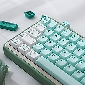 144 Keys PBT DYE MDA Profile Keycaps Green Keycaps Set for 61/64/87/04/108 Cherry Mx Switches Mechanical Keyboard