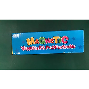 40 PCS Vehicle Magnets, Vehicles and Professions Fridge Magnets for Kids-Common Vehicles, Airplane, Boat & Occupations-Magnetic Transport Refrigerator Decors Educational Learning Toys for Toddlers