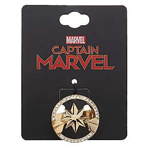 Bioworld Marvel Captain Marvel Logo Ring