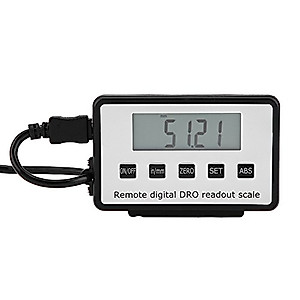 0-300mm Digital Linear Scale, Accurate Digital Linear Scale LCD Display Remote Readout Scale Kit for Milling Machines Lathes, with Mounting Accessories