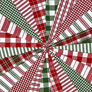40+ Merry Christmas Charm Pack Red Green White, 5 inch Precut Cotton Homespun Fabric Squares by JCS