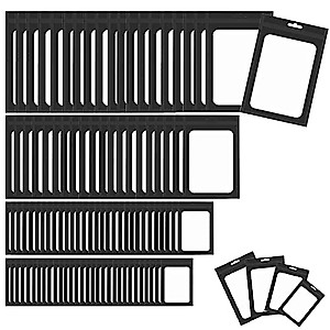 100 Pieces Resealable Mylar Ziplock Bags,4 SizesSmell Proof Bags,Holographic Bags with Clear Window,Self Sealing Bag for Party Favors, Lipgloss, Jewelry, Candy