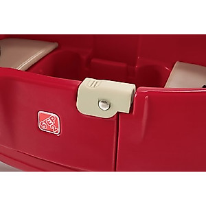 Step2 All Around Wagon For Kids – Comfortable, Durable Wagon with Whisper Wheels, Contoured Seats, Seat Belts, Cup and Snack Holders, Storage – Foldable Handle – Wagon Makes Great Stroller Alternative