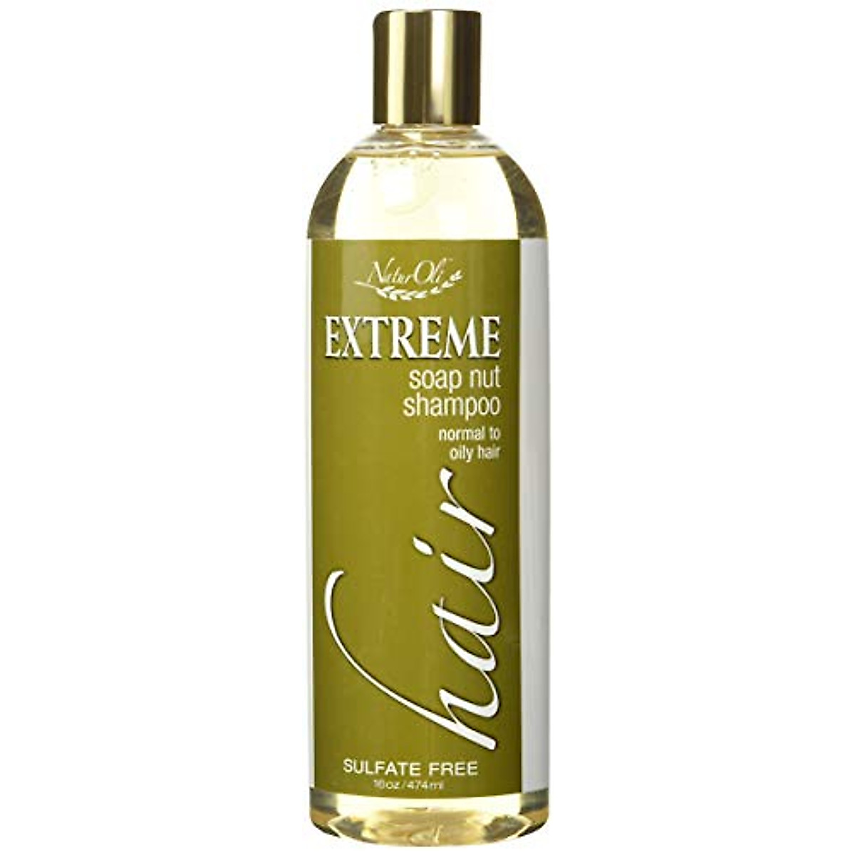 NaturOli Soap Berry Shampoo - Normal to Oily 16oz - All Natural Hair Care Sulfate Free - Made with Soap Berries - Gluten Free - Vegan