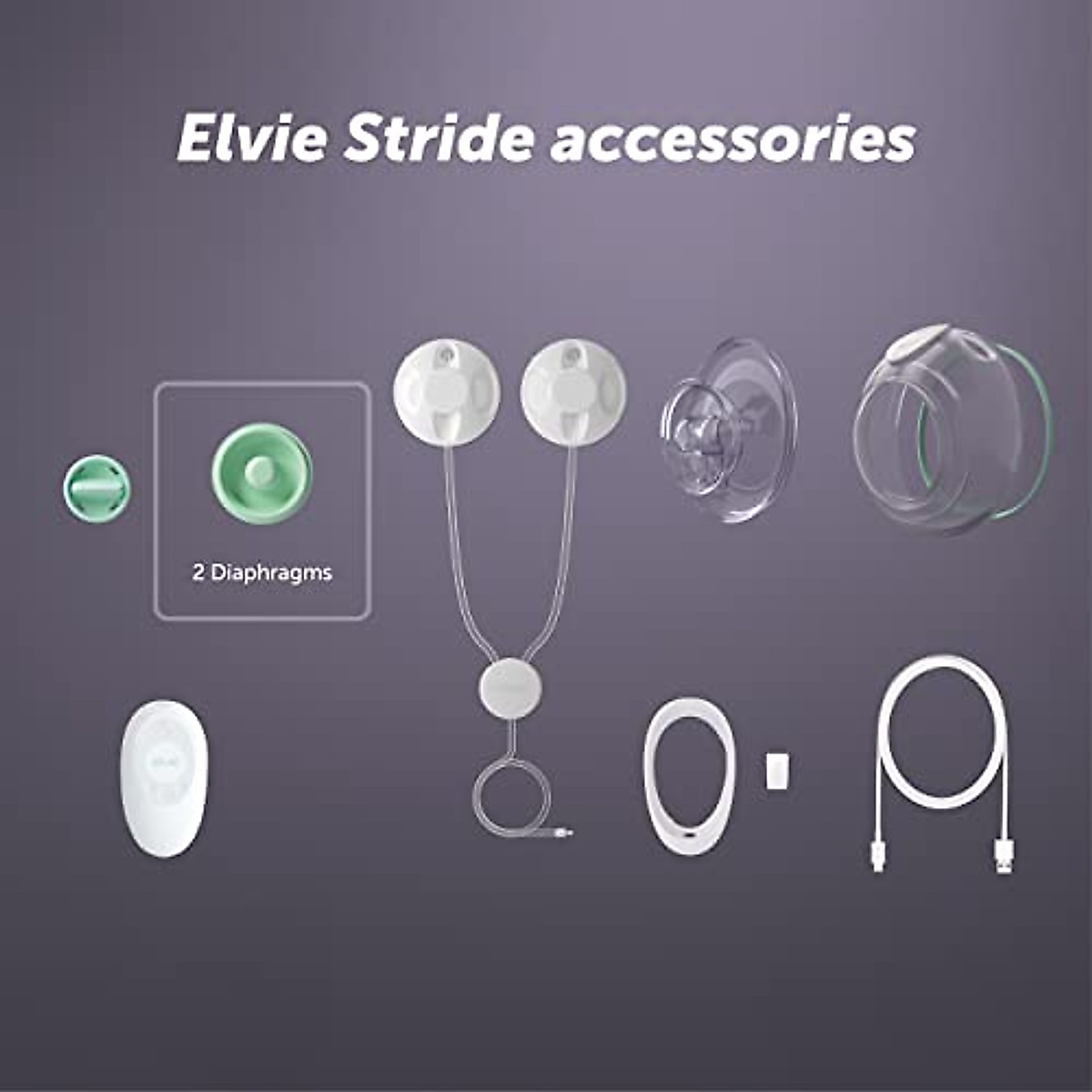 Elvie Stride Breast Pump Diaphragm | 2 Pack | Breastfeeding Essentials | Breastfeeding Accessories for Breastmilk Storage & Breast Pumps