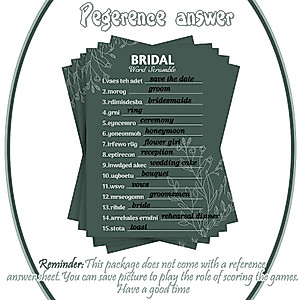 Ctosree 220 Pieces Bridal Shower Game Set 200 Wedding Game Cards and 20 Pencils 5 Styles Funny Wedding Cards Wedding Pencils Bridal Shower Decorations for Bride and Groom Bachelor Party (Green)