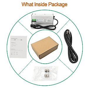 73V 5A Charger 73V LiFePO4 Battery Smart Charger Used for 20S 60V LiFePO4 Battery High Power with DC C13 N+L- Plug