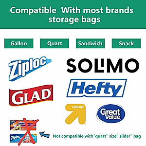 Adelaide Bag Storage Organizer for Kitchen Drawer, Bamboo Organizer, Compatible with Ziplock Gallon, Quart, Sandwich and Snack Variety Size Bag (1 Box 4 Slots)