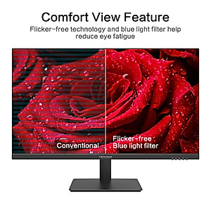Viewedge 27 inch Monitor with 2K 2560 x 1440 IPS Panel 75hz | Computer Monitor 27 inch QHD with HDMI, DP and Wall Mountable | Eye Protection PC 1440p Monitor for Working and Gaming