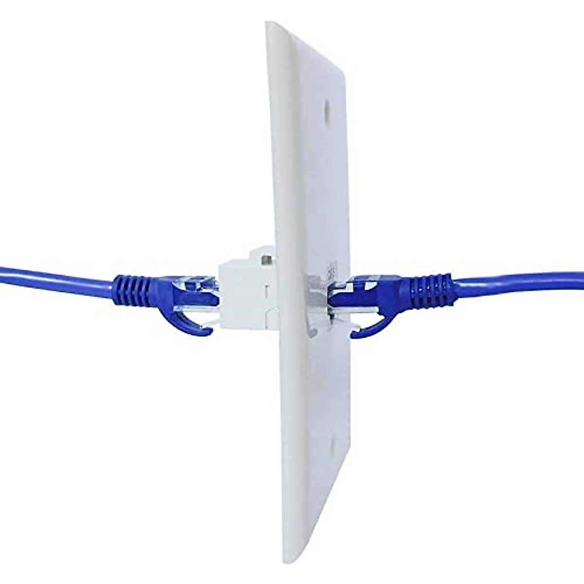 Tedgetal Cat6 Keystone Coupler RJ45 Ethernet Insert Jack Coupler 10 Pack Female to Female Inline Extender, White