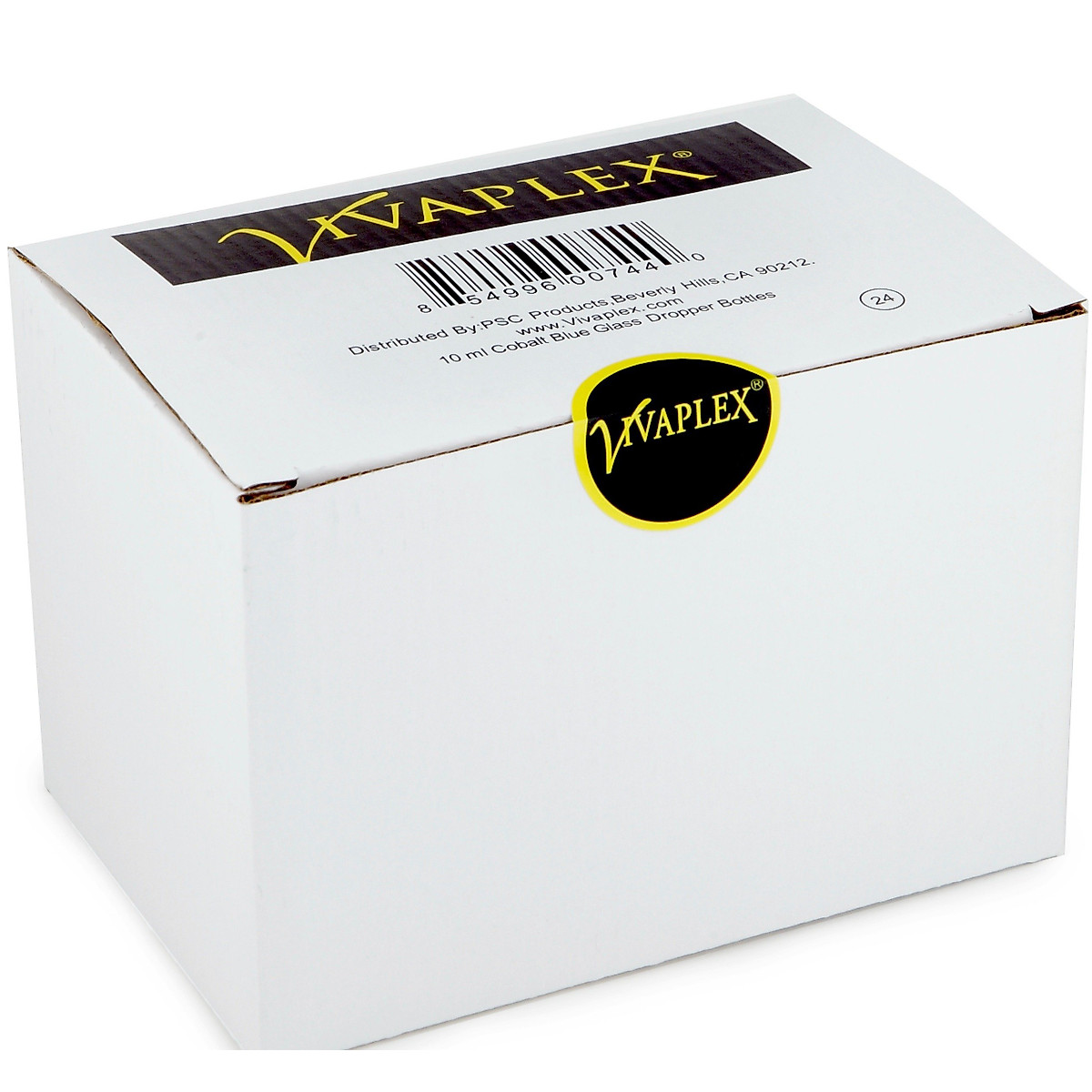 Vivaplex, 24, Cobalt Blue, 10 ml (1/3 oz) Glass Bottles, with Glass Eye Droppers