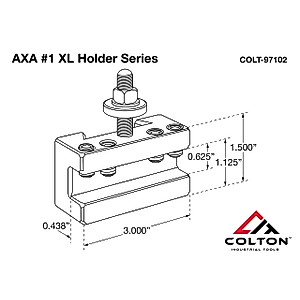 Colton Industrial Tools AXA #1 XL Quick Change Tool Holder 250-101XL ZiN Coated