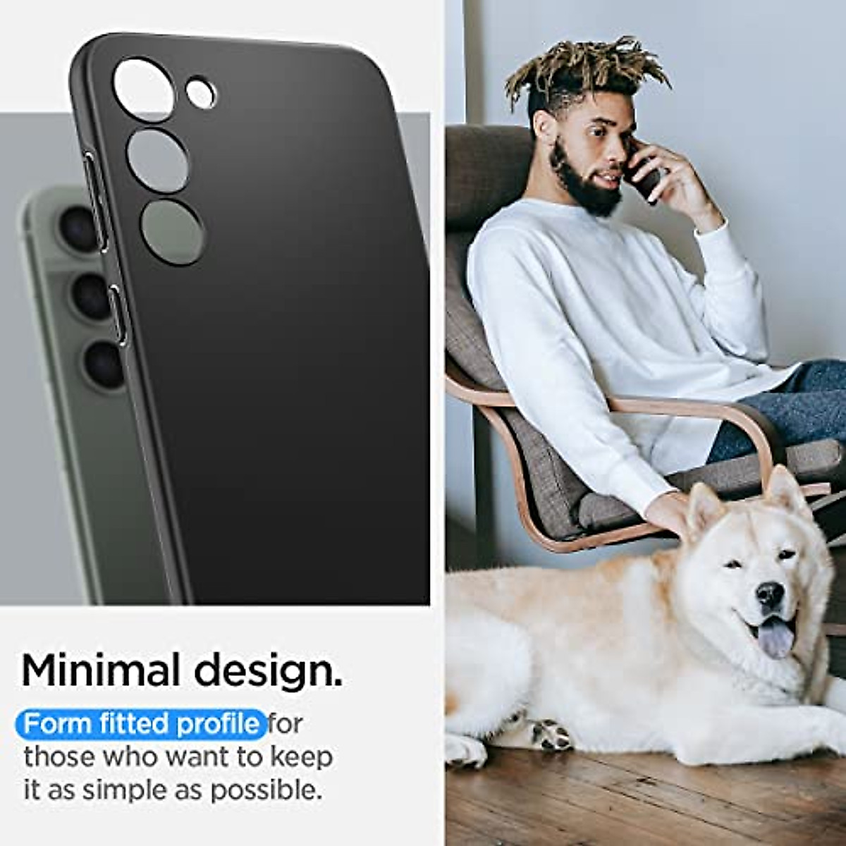 Spigen Thin Fit Designed for Galaxy S23 Case (2023) - Black