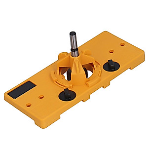 Walfront 35mm Hinge Hole Jig Drill Guide Set Concealed Hinge Hollow Hole Locator DIY Carpenter Cabinet Door Installation, Fixture
