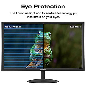 Prechen 24 Inch Computer Monitor 75Hz PC Display, FHD 1920 x 1080P Business Screen LED Desktop Monitor with HDMI and VGA Ports, 99% sRGB, 3000:1, VESA Compatible, Eye Care, Black