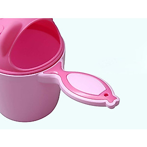 Digood Waterfall Rinser Shampoo Cup with Animal Handle for Kids (6 Months - 6 Years), Pink