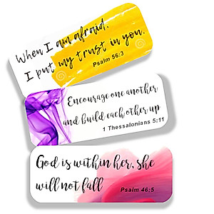 Bible Verse Stickers (Set of 42 Stickers with 21 Christian Scripture)