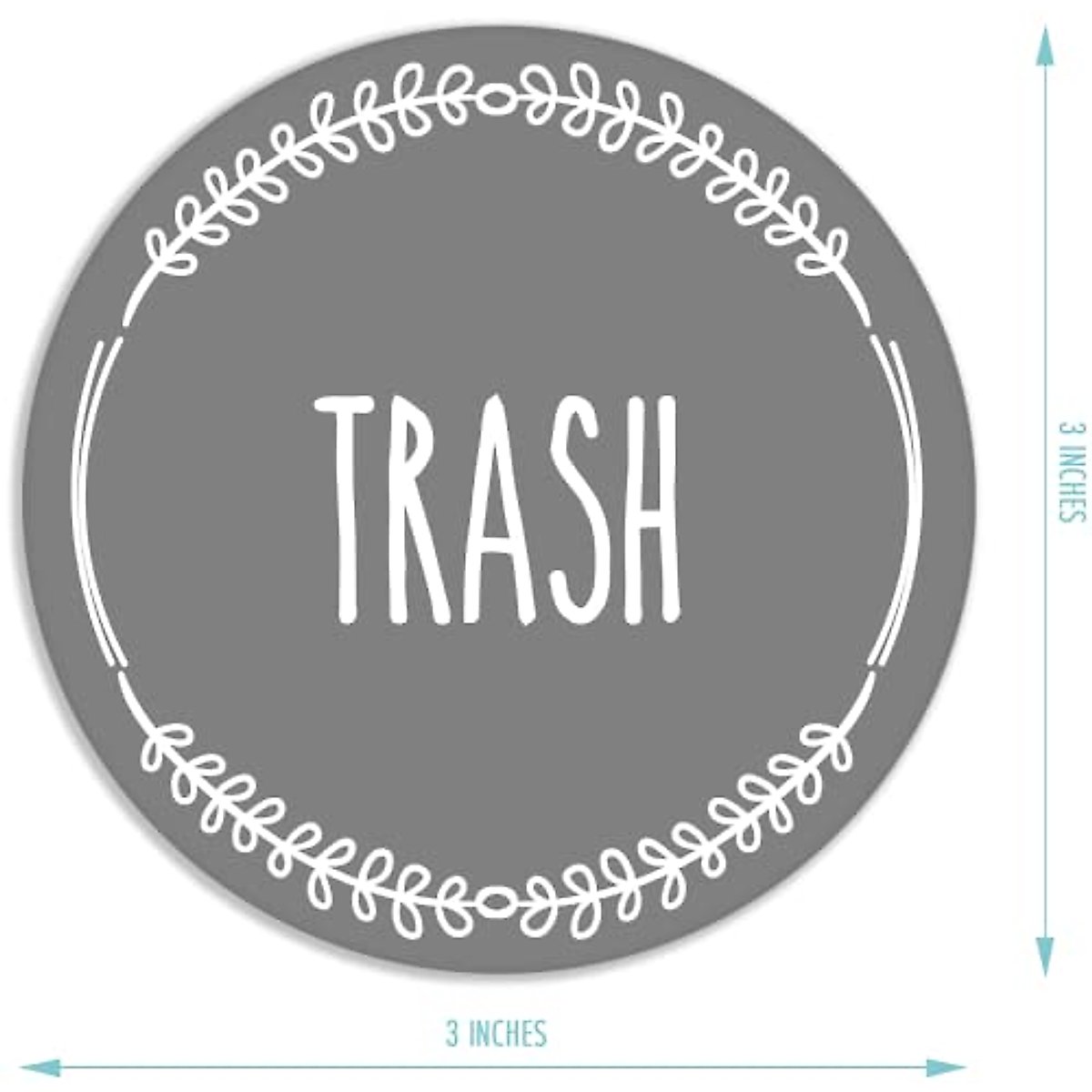 BabyPop! Recycle Trash Can Combo, Recycle Magnet for Trash Can, Garbage Recycle Bin Combo, Trash Recycle Bin Combo, Farmhouse Rustic Design