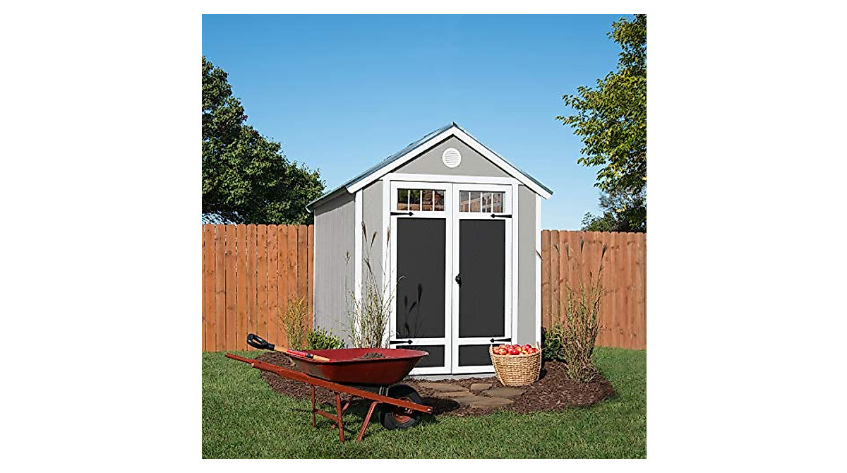 Handy Home Products Garden Shed 6x8 Do-it-Yourself Wooden Storage Shed ...