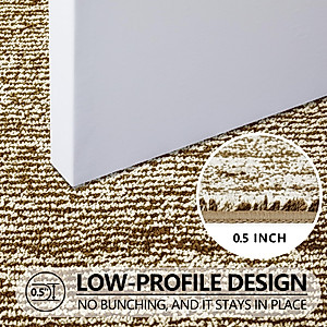 REFETONE Indoor Doormat, Front Door Mat 20"x32" Absorbent Rubber Backing Non Slip Back Door Mats, Machine Washable Low-Profile Entry Rug, Resist Dirt Inside Floor Mat Door Rugs for Entryway, Coffee