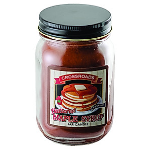 CWI Gifts Buttered Maple Syrup Pint Jar Candle, Brown, 2.5 inches