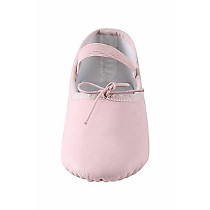 Linodes Genuine Leather Ballet Shoes/Ballet Slippers/Dance Shoes for Women and Girls-Pink-8M