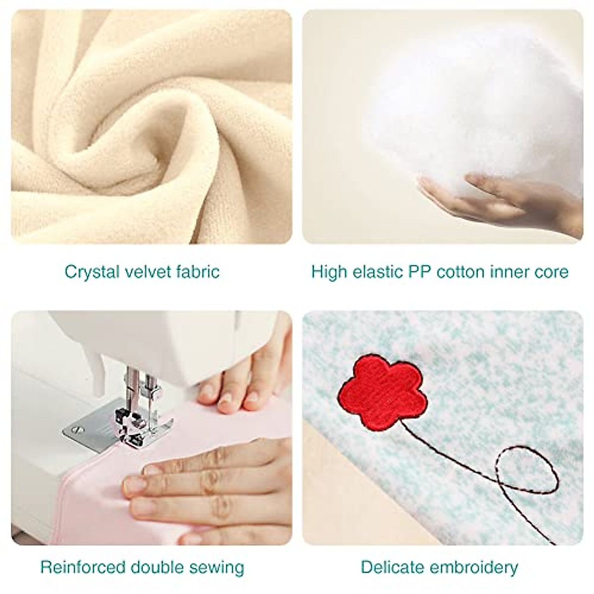 Cute Dog Security Blanket for Newborn Baby Boy Girl 0-36 Months, Unisex Soft Deer Soothing Blanket Elephant Baby Towel Baby Blanket with Stuffed Animal, 11.6 x 11.6 Inch