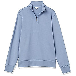 Amazon Essentials Men's Long-Sleeve Quarter-Zip Fleece Sweatshirt, Blue, XX-Large